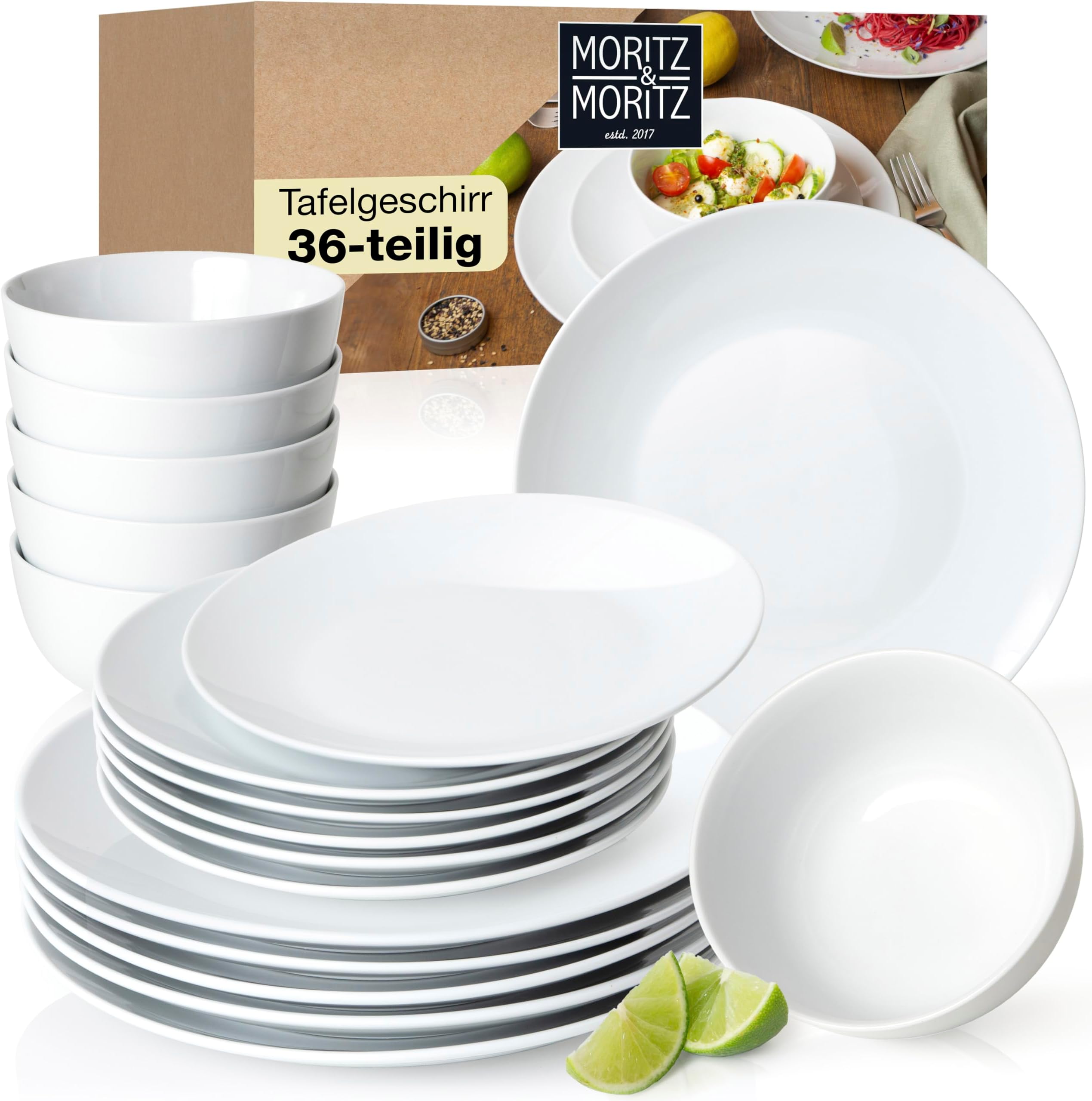 Geschirr Set 12 Personen Porzellan