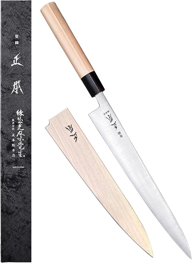 Amazon.com: MASAMOTO KS Sujihiki Slicing Knife 9.5" (240mm) Made in ...