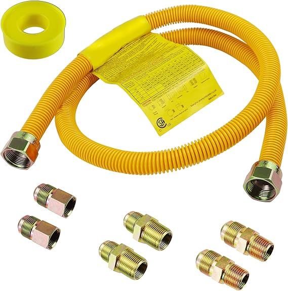 Amazon.com: 72" Flexible Gas Line Kit for Dryer, Stove, Range ...
