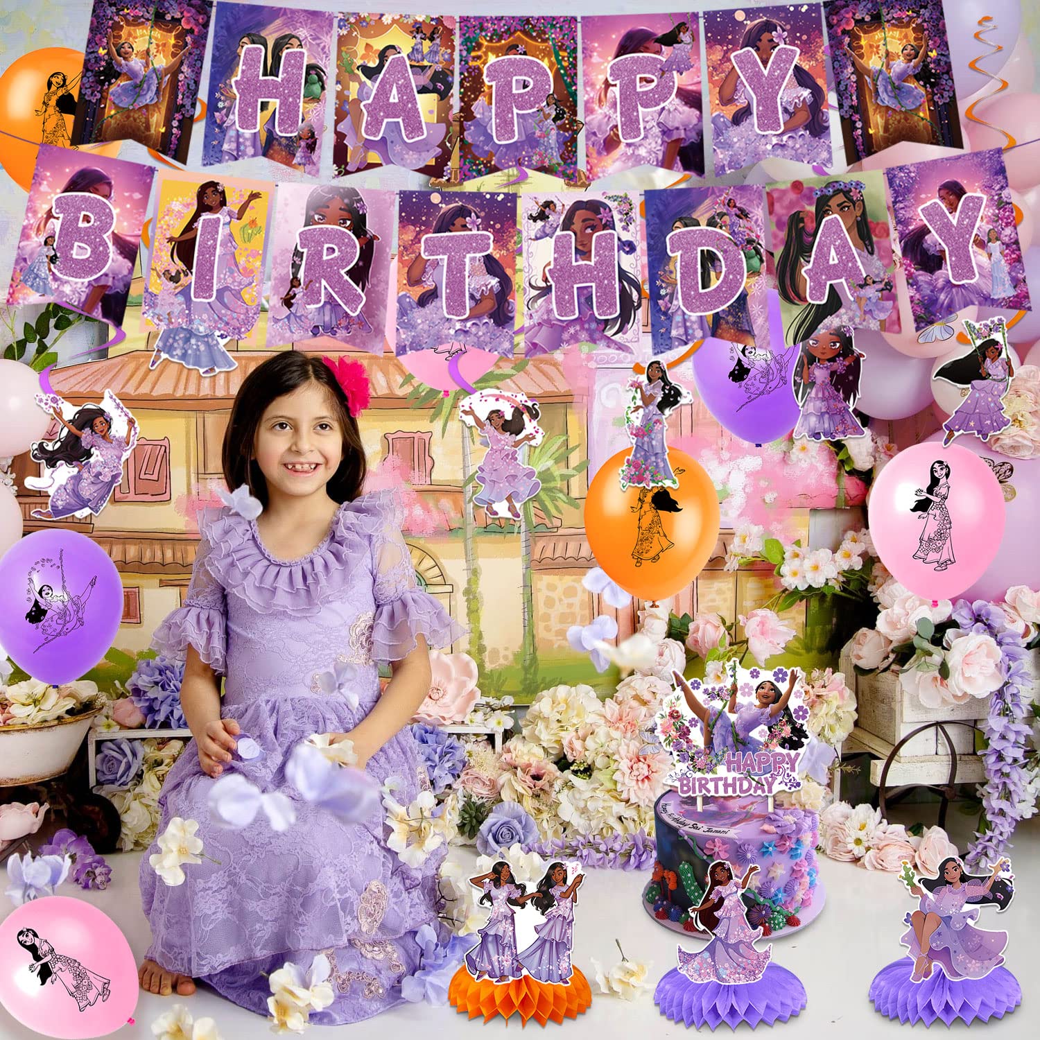 35 Pieces Encanto Isabella Party Decoration, Include Encanto Isabella ...