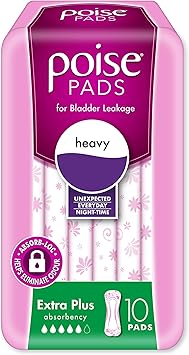 Poise Extra Plus Pads, 36.5cm, 10 count : Amazon.sg: Health, Household ...