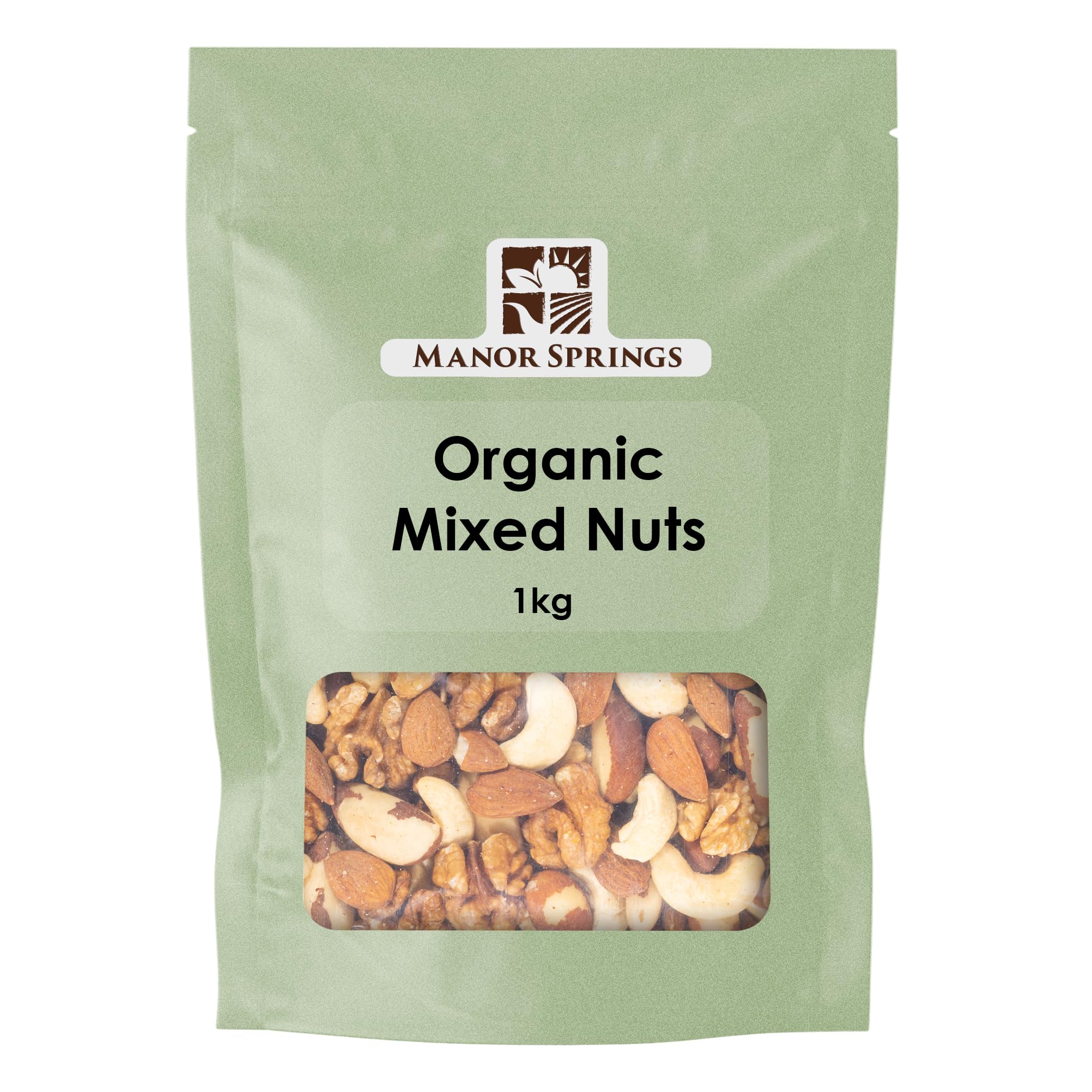 Organic Mixed Nuts 1kg - Raw & Unsalted by Manor Springs Organic ...