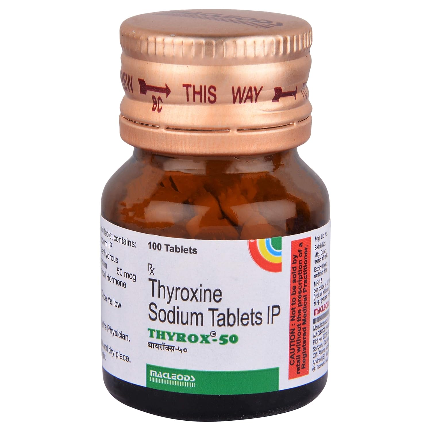 Thyrox 50mcg - Bottle of 100 Tablets : Amazon.in: Health & Personal Care