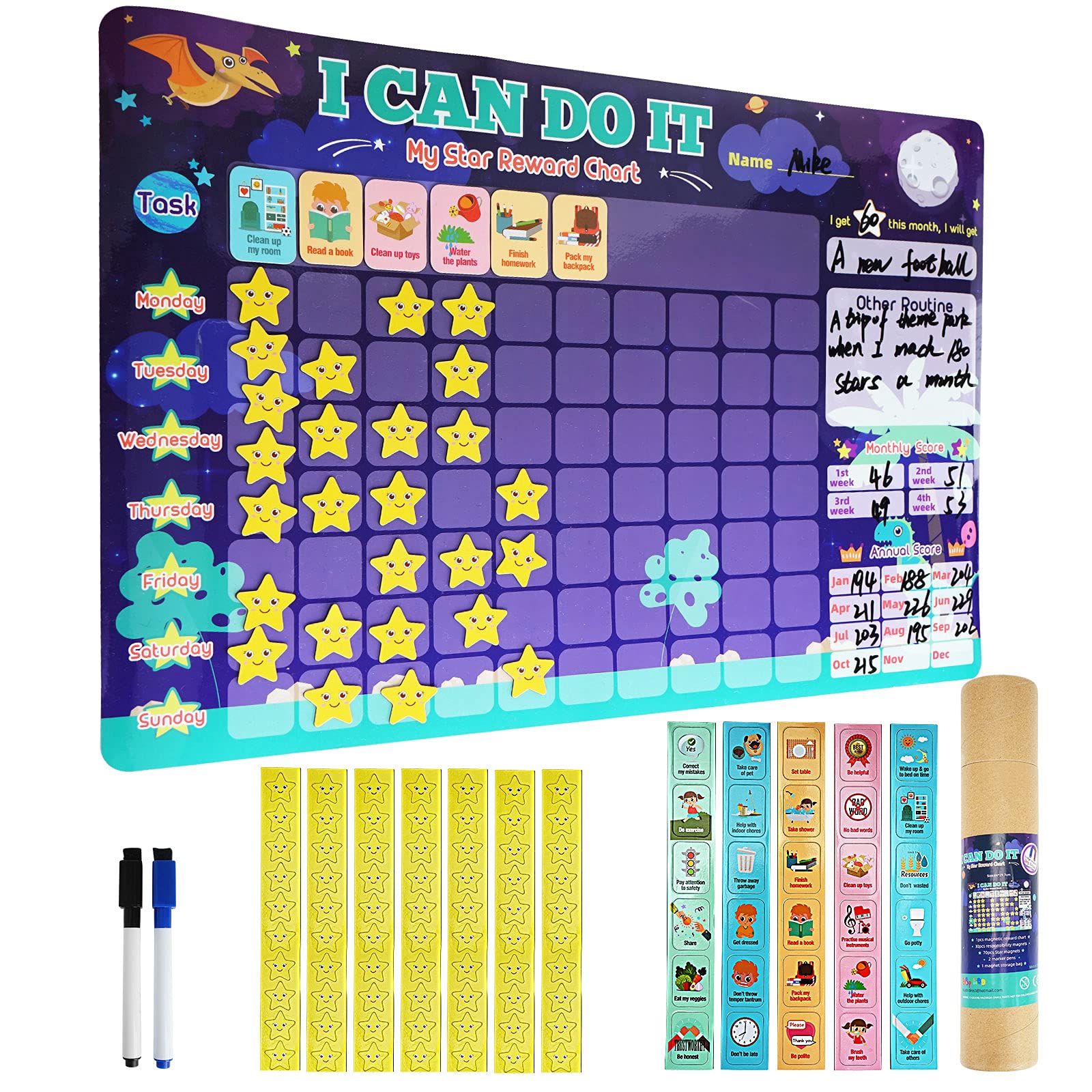 Buy BBplusDD Toddler Reward Chart for Kids, Responsibility Chart ...