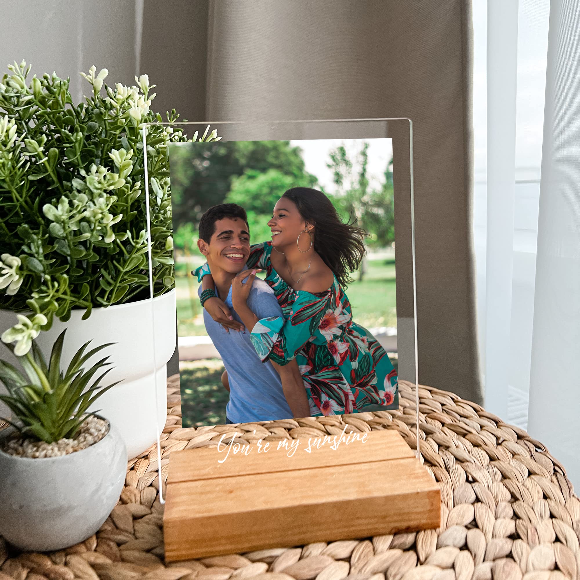 Amazon.com - Custom Any Names Words & Picture Personalized Photo Frame ...
