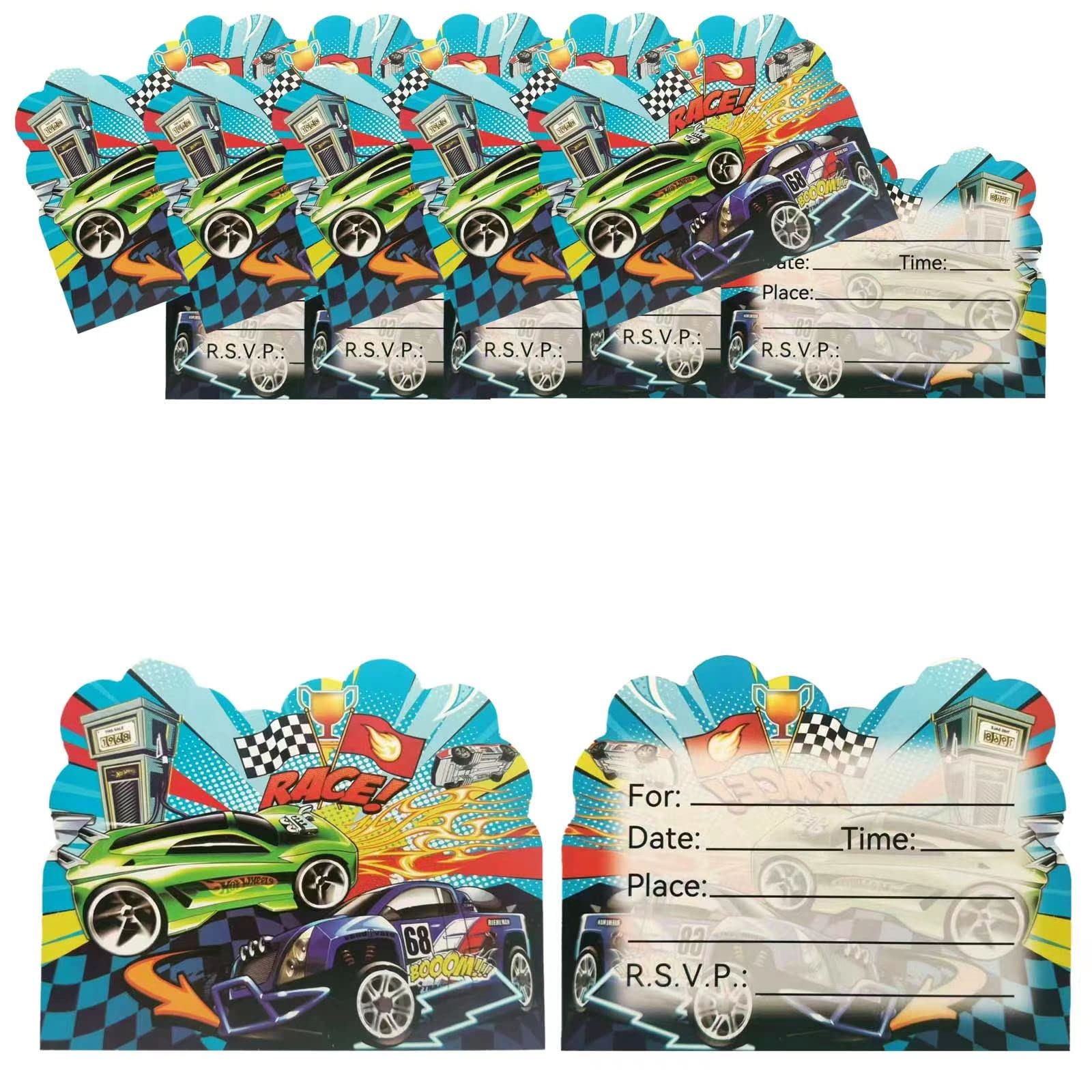 Digital Invitation Card Automobiles Race Affirmant Car Birthday