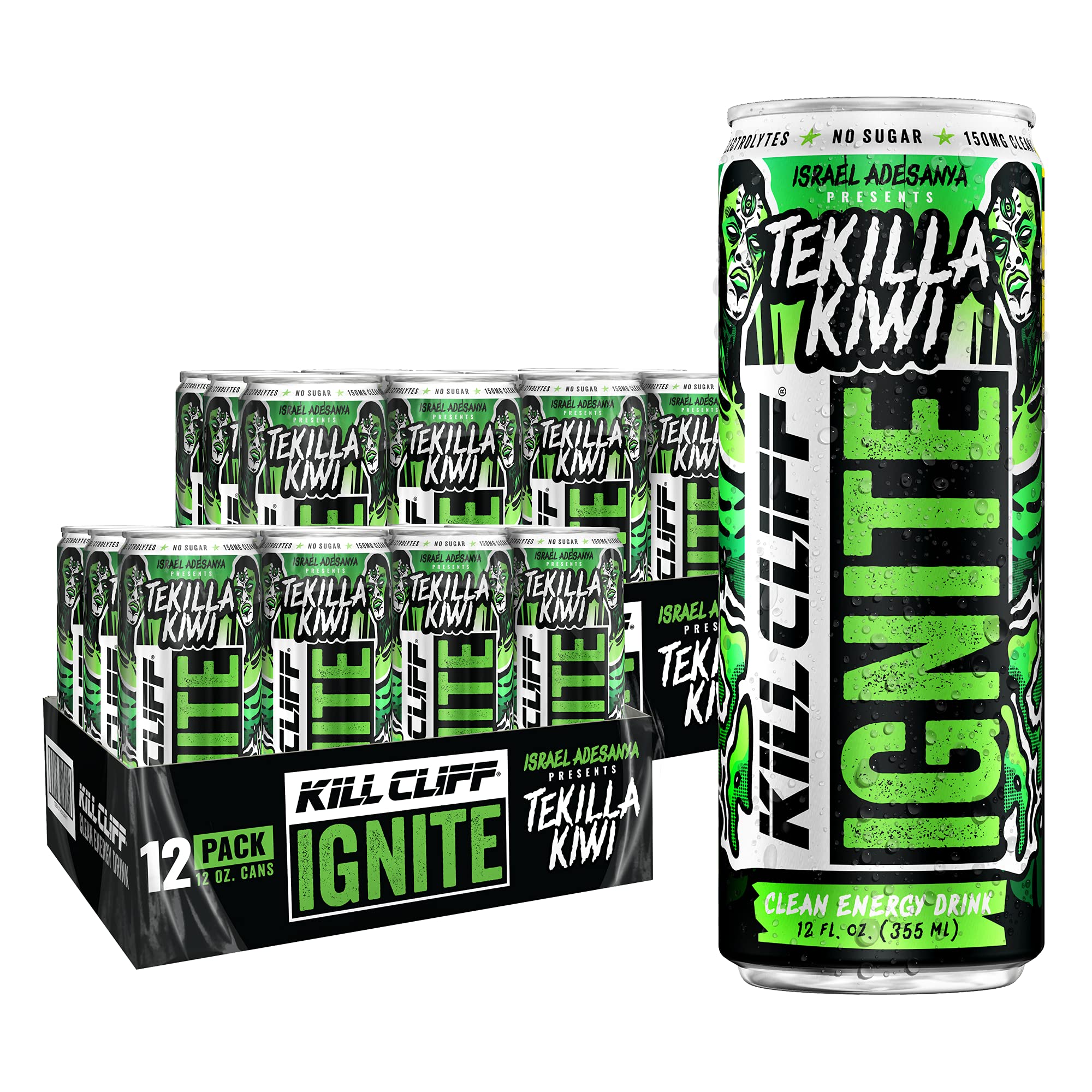 Kill Cliff Ignite Clean Energy Drink Isreal Adesanya Natural Caffeine ...