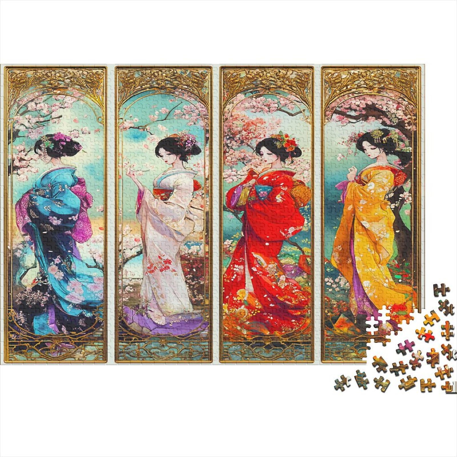 lihuogongsio Geisha 1000 Pieces for Adults 1000 Piece Puzzle Japanese ...