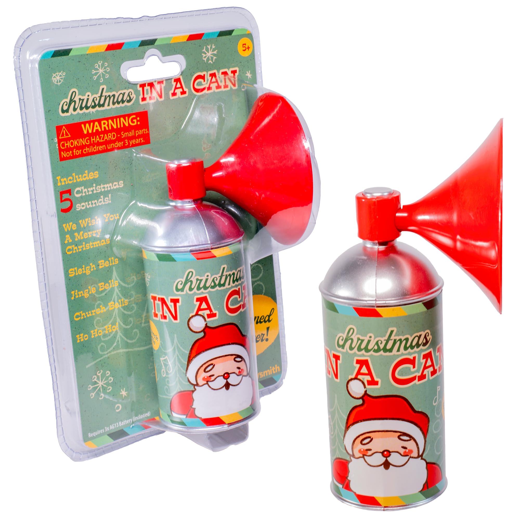 Amazon.com: Toysmith Christmas in A Can – Fun Holiday Noise Machine ...