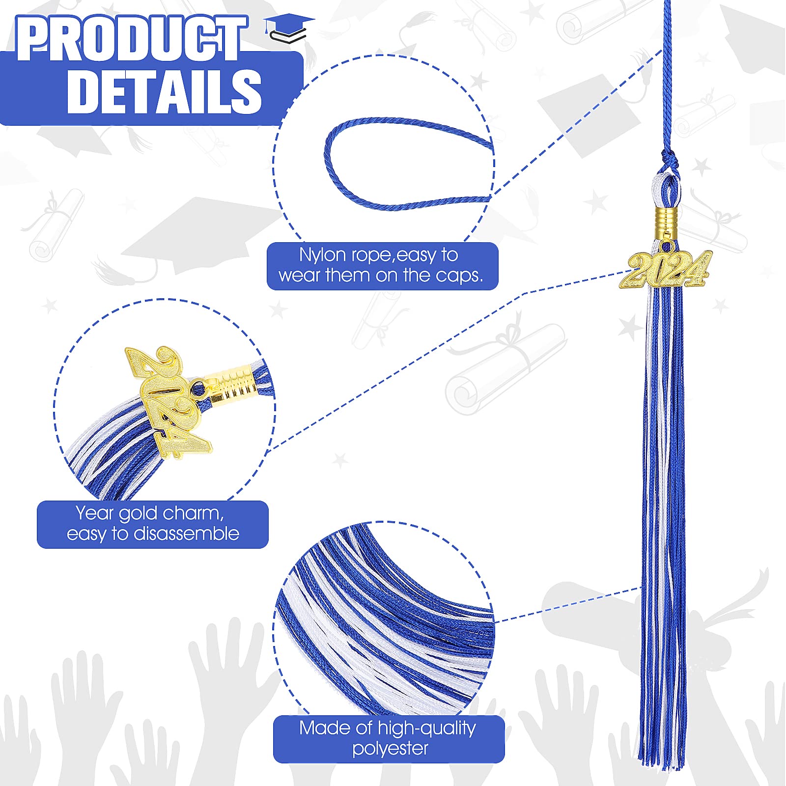 Snapklik.com : Grevosea 2 Pieces Graduation Tassel 2024