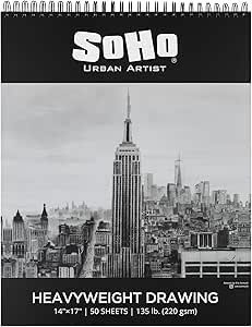 Amazon.com: SoHo Urban Artist Hardcover Drawing Pad 14x17-135 lb ...