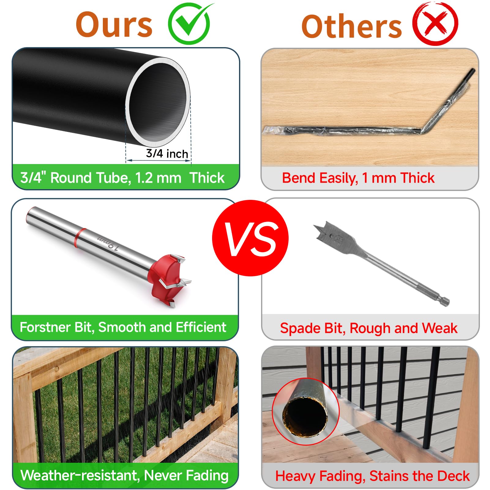 Snapklik.com : Funerlulu 25 Pack Extra-Thick 18GA Aluminum Deck ...