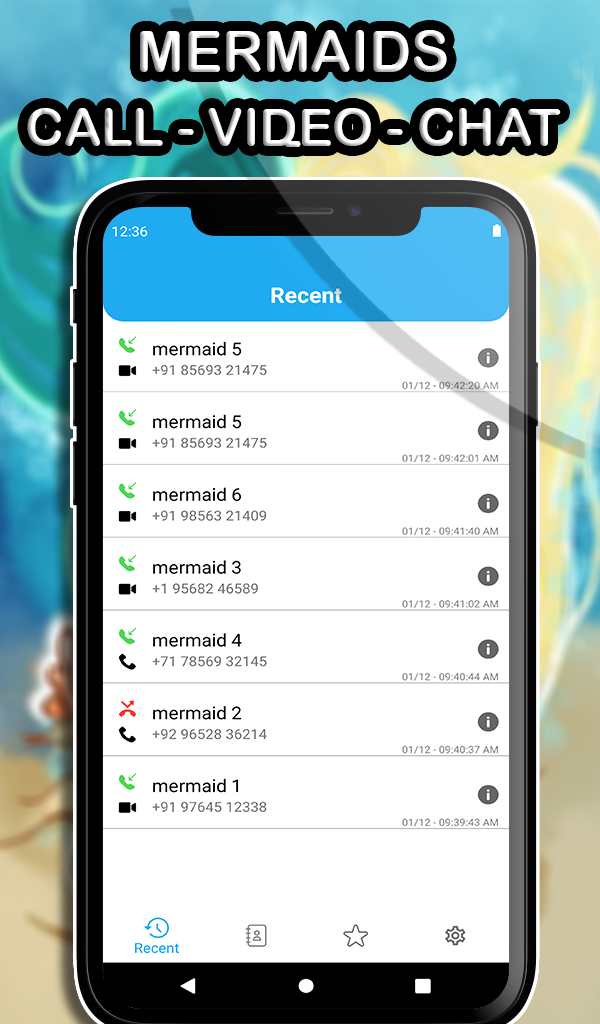 Incoming happy mermaid Call - Live voice & Video from mermaid and ...