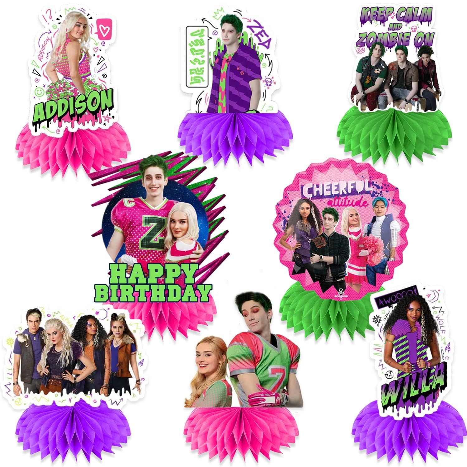 Amazon.com: Zombies 3 Party Supplies Honeycomb Centerpiece, Zombies ...