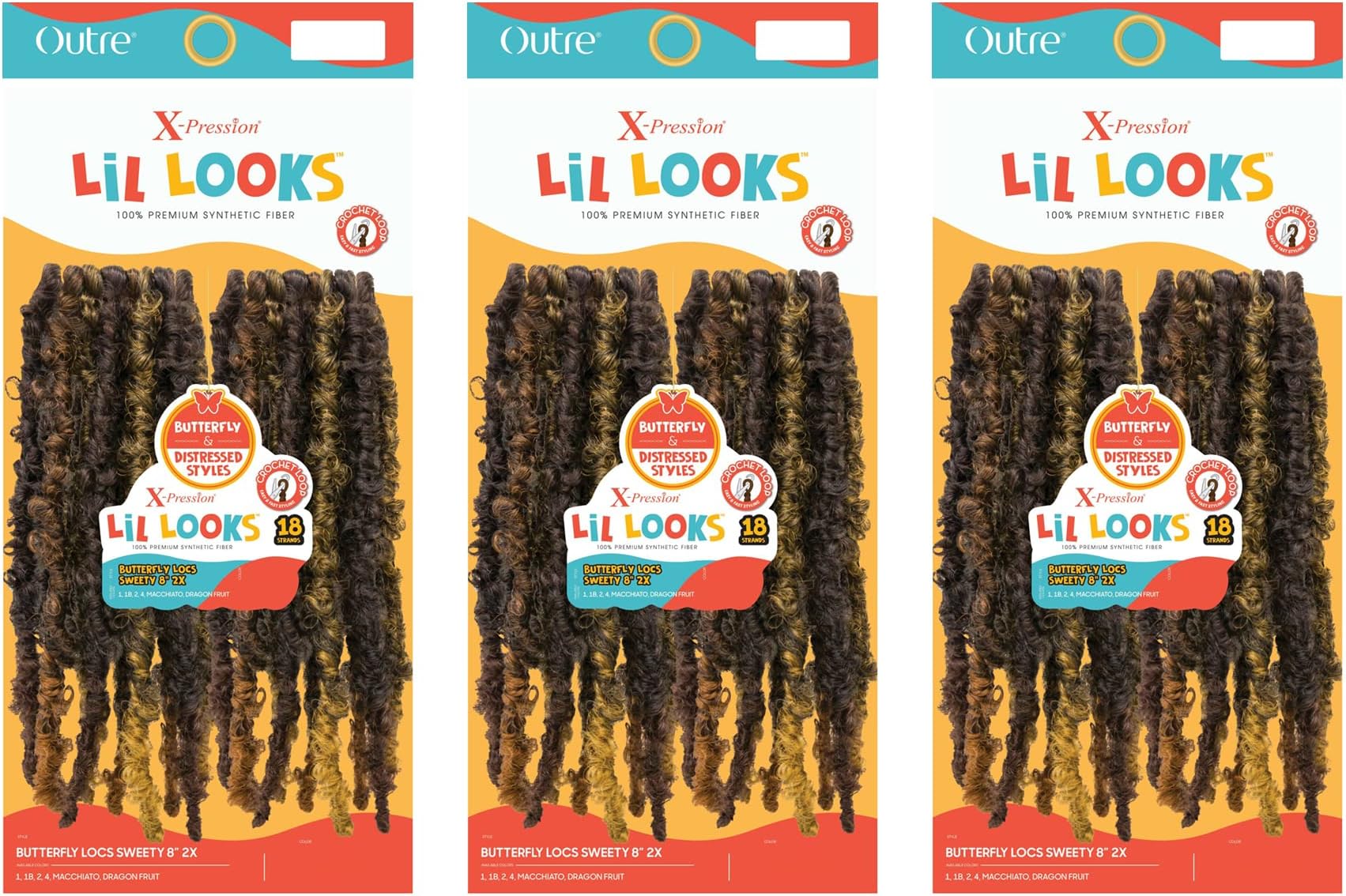 Amazon.com : Outre Braids Outre X-pression Lil Looks Braid 2X BUTTERFLY ...