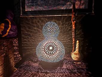 Handmade Evil Eye Inspired Table Lamp Gourd Lamp Living Room Aesthetic ...