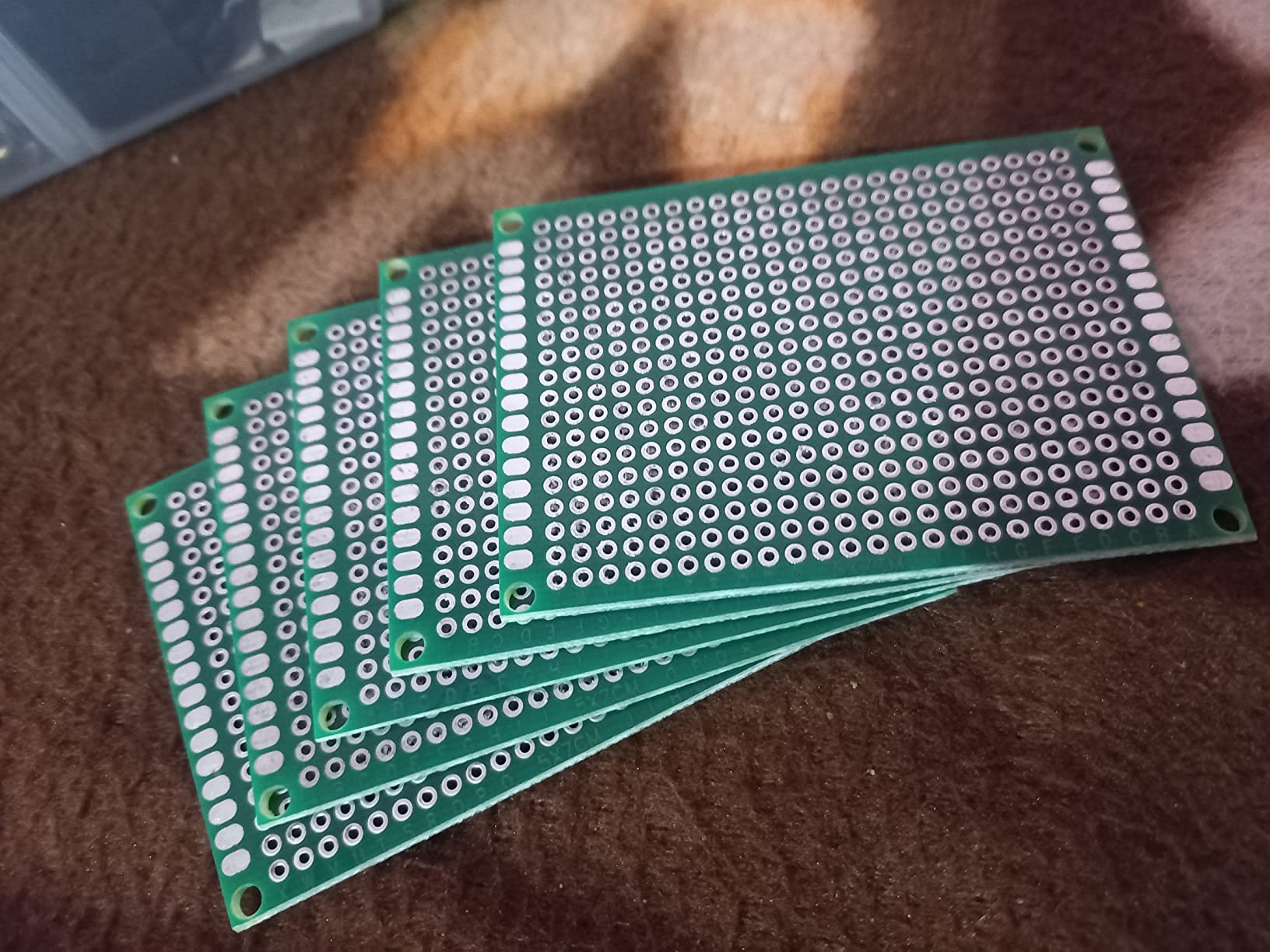 REES52 5pcs 5 x 7cm Universal Green Double Sided Protoboard Prototyping ...