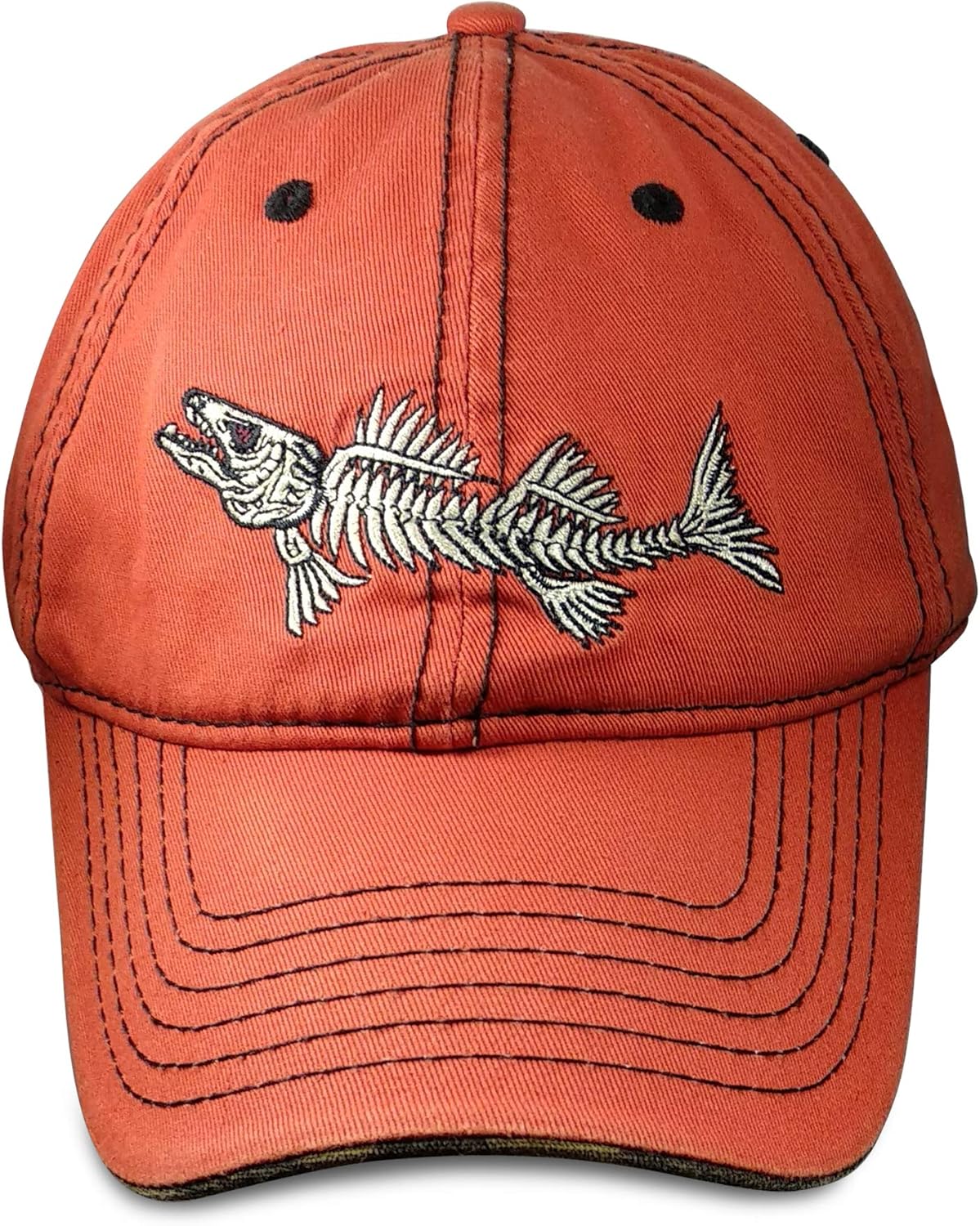 Amazon.com: AKIZON Mens Hats Baseball Cap with Fish Bones - Fishing Hat ...