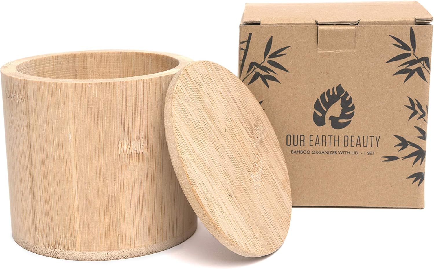 Amazon.com: Our Earth Beauty Bamboo Q Tip Cotton Round Holder for ...