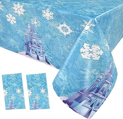 Amazon.com: GREHUMOR 3pcs Snowflake Winter Tablecloth Party Decoration ...
