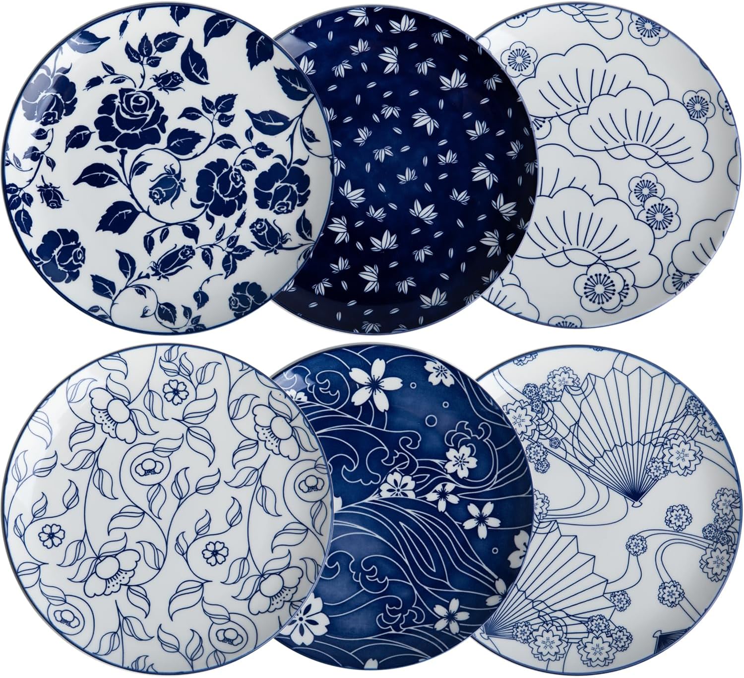 Amazon.com | KITCHENLESTAR Ceramic Dinner Plates, 8 Inch Porcelain ...