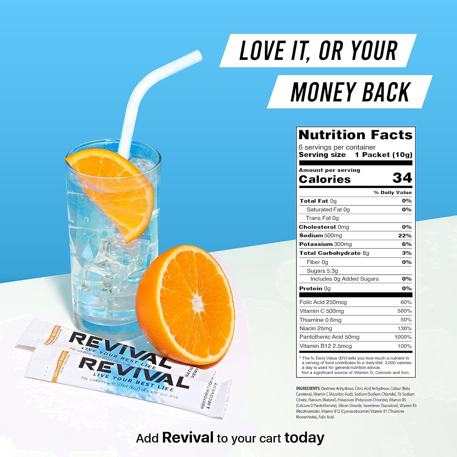 Revival Rapid Rehydration, Electrolytes Powder – High Strength Vitamin ...