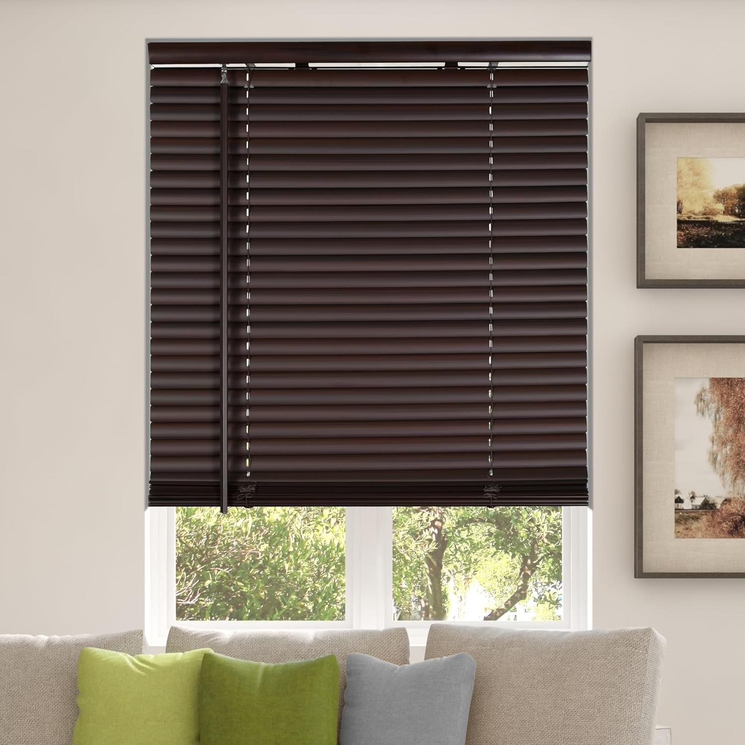 Amazon.com: CALYX INTERIORS Room Darkening Vinyl Mini Blinds, Cordless ...