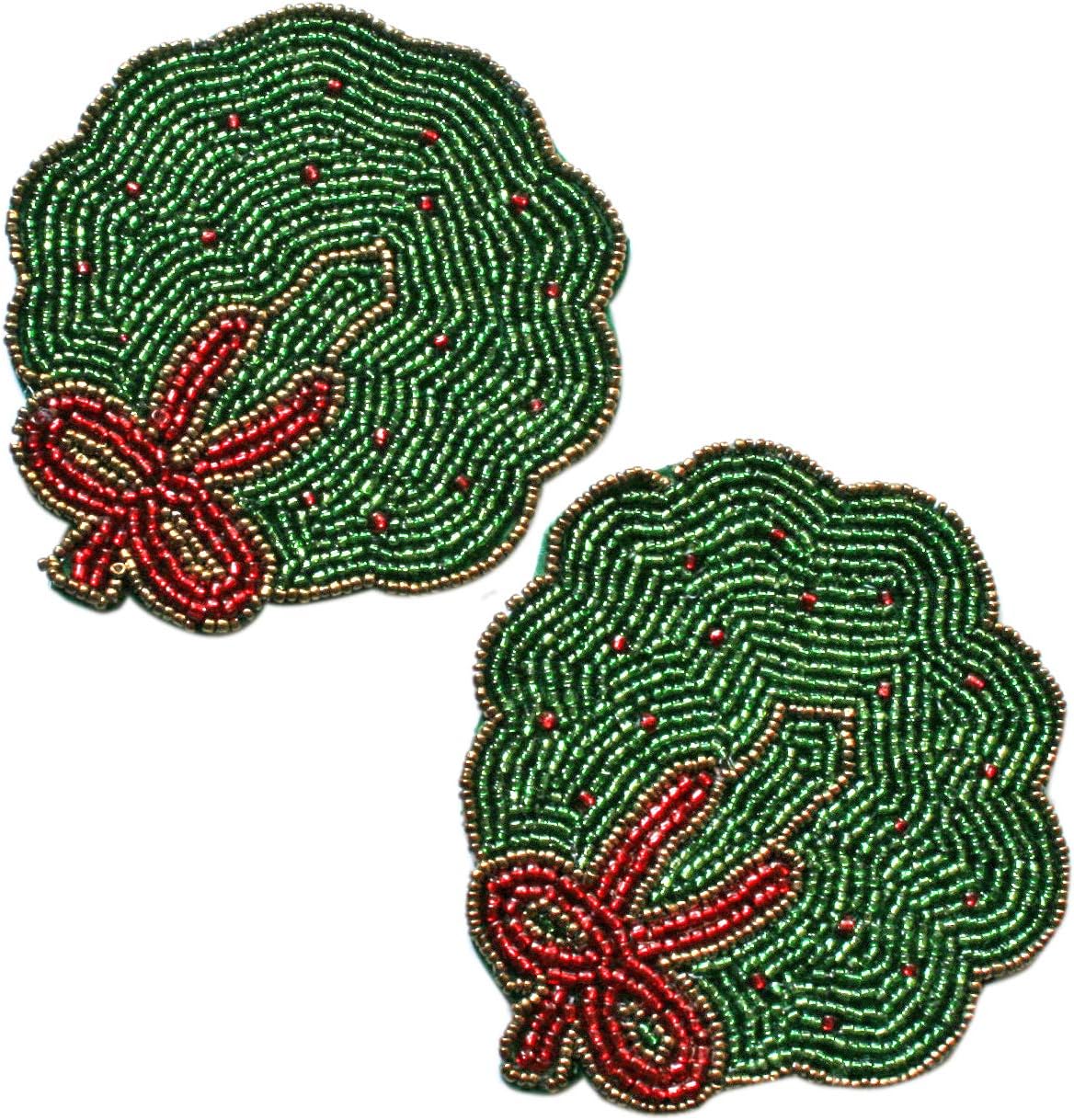 Amazon.com: Terraacraft Indian Handmade Fully Glass 4" Beaded Coasters ...