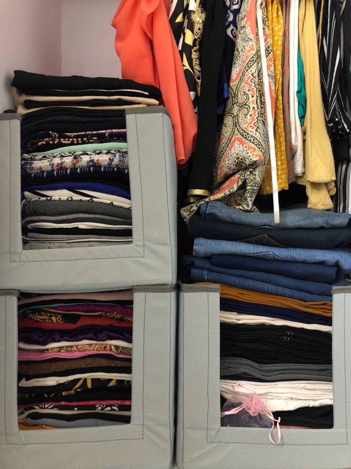 Cotanza Shirt Organizer for Wardrobe Foldable Stacker Cloth Organiser ...