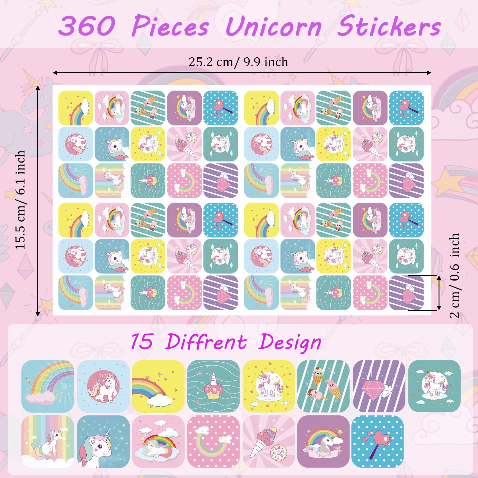 Buy 12 Pieces Unicorn Reward Chart with Stickers Includes 6 Pieces ...