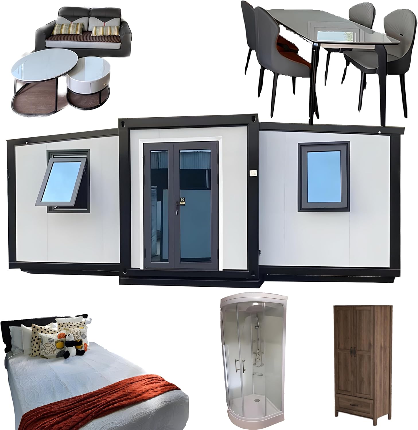 Amazon.com: Generic Prime Porch Fully Furnished Modular Tiny Home for ...