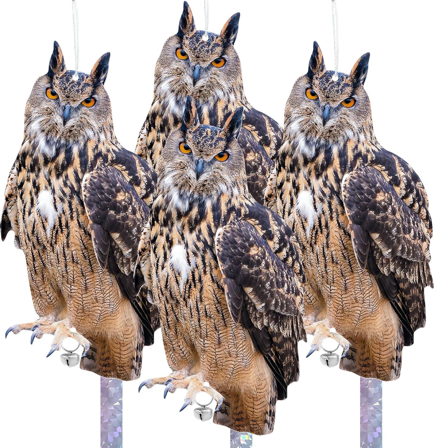 Amazon.com: Vicsiyi Owls to Keep Birds Away, 4Pcs Fake Owls with ...