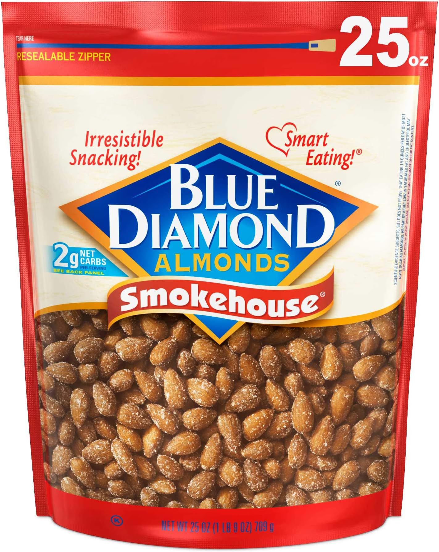 Amazon.com: Blue Diamond Almonds Smokehouse Flavored Snack Nuts, 25 Oz ...
