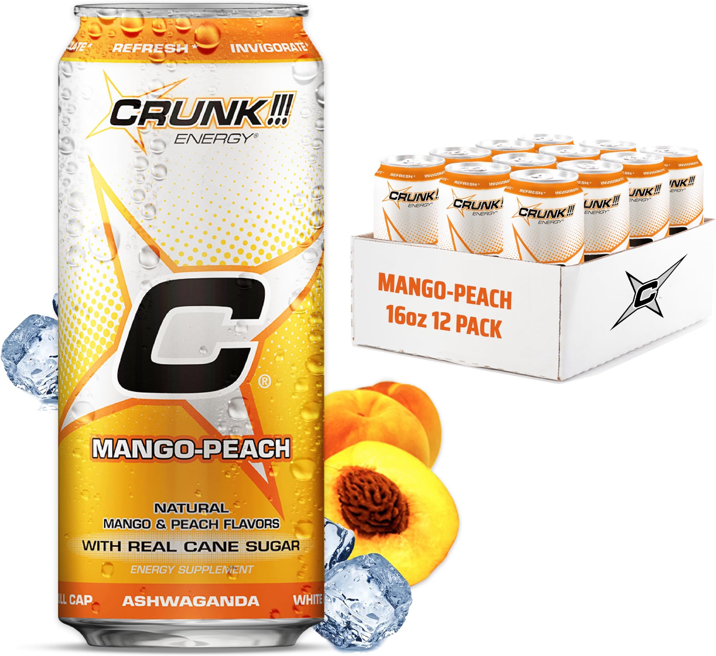 Amazon.com : CRUNK!!! Energy Mango-Peach 16oz 24pack : Grocery ...