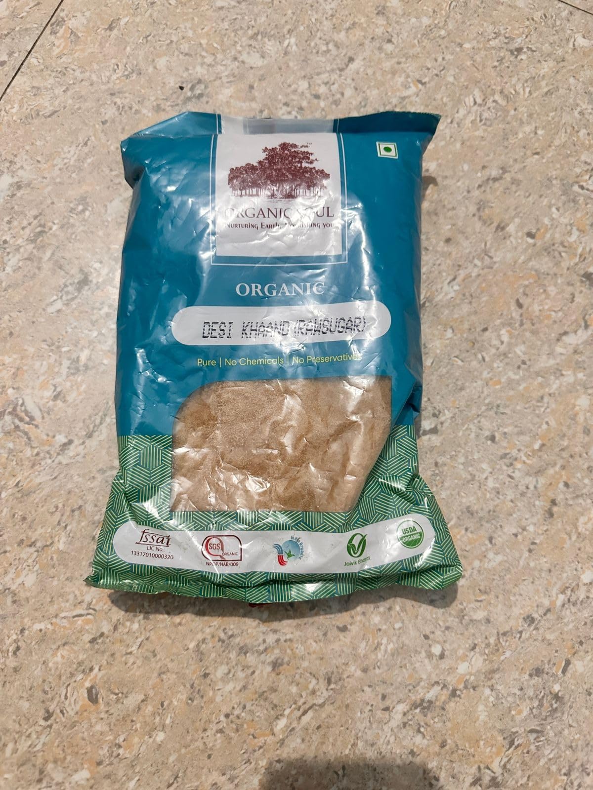 Organic Soul Desi Khand 900 g | Khandsari Raw Sugar | Pesticide ...