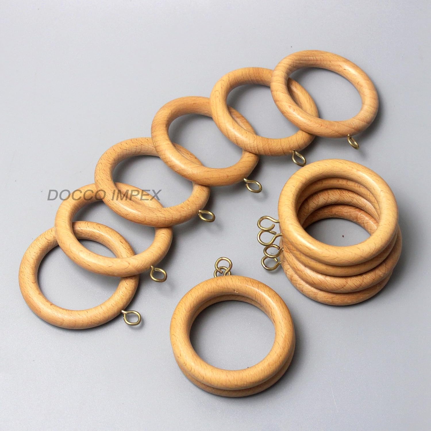Amazon.com: Wooden Curtain Rings for Window and Door Decoration, Set of ...