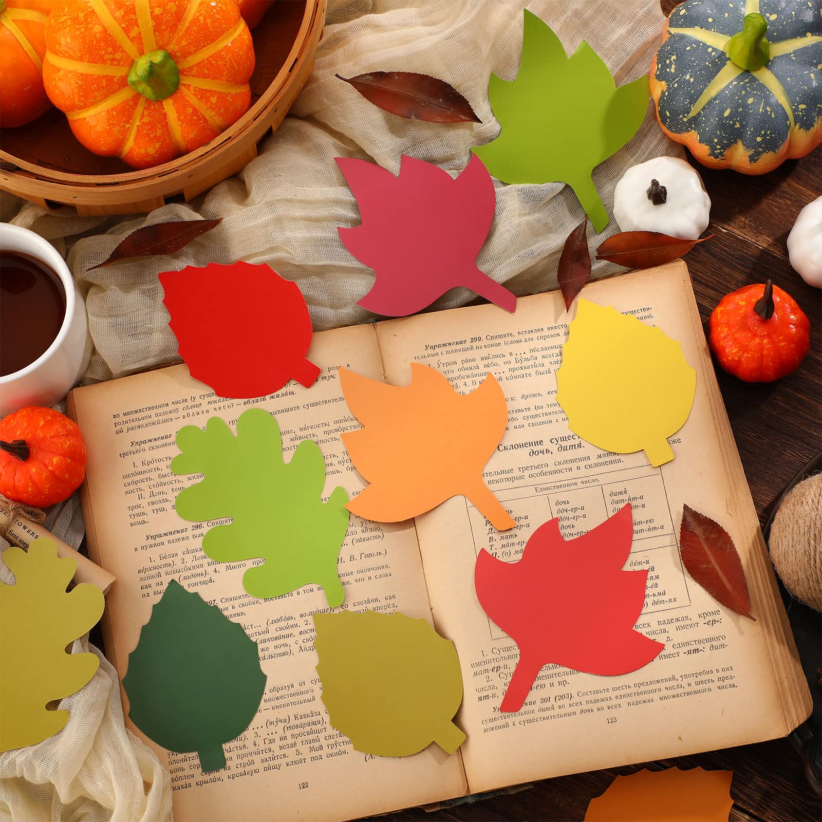 Snapklik.com : Geyee 108 Pcs Leaf Cutouts Paper Fall Leaves Cut Outs ...