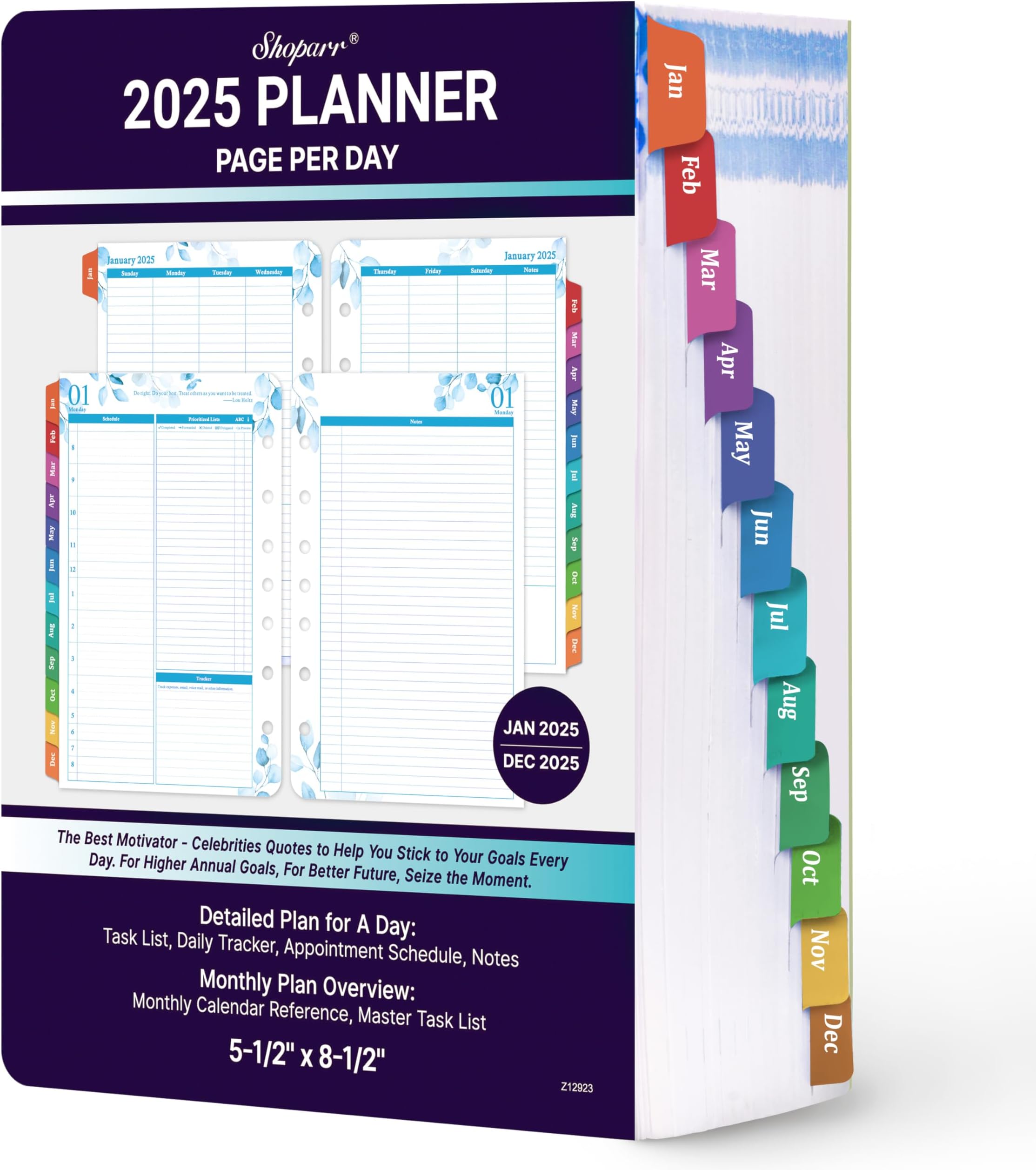 2025 Planner Refills - JAN - DEC 2025 Planner, Two Pages Per Day Daily ...