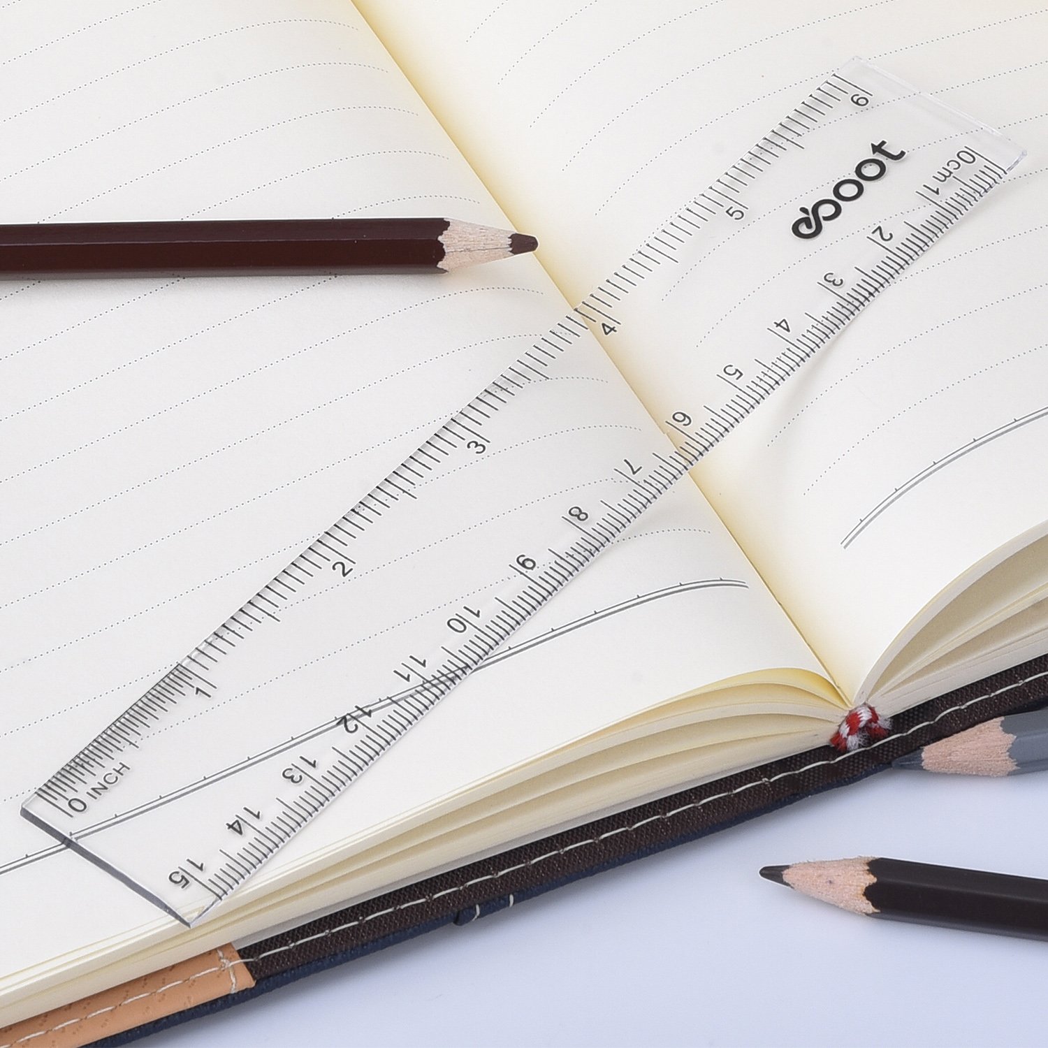 Snapklik.com : 2 Pack Plastic Ruler Straight Ruler Plastic Measuring ...