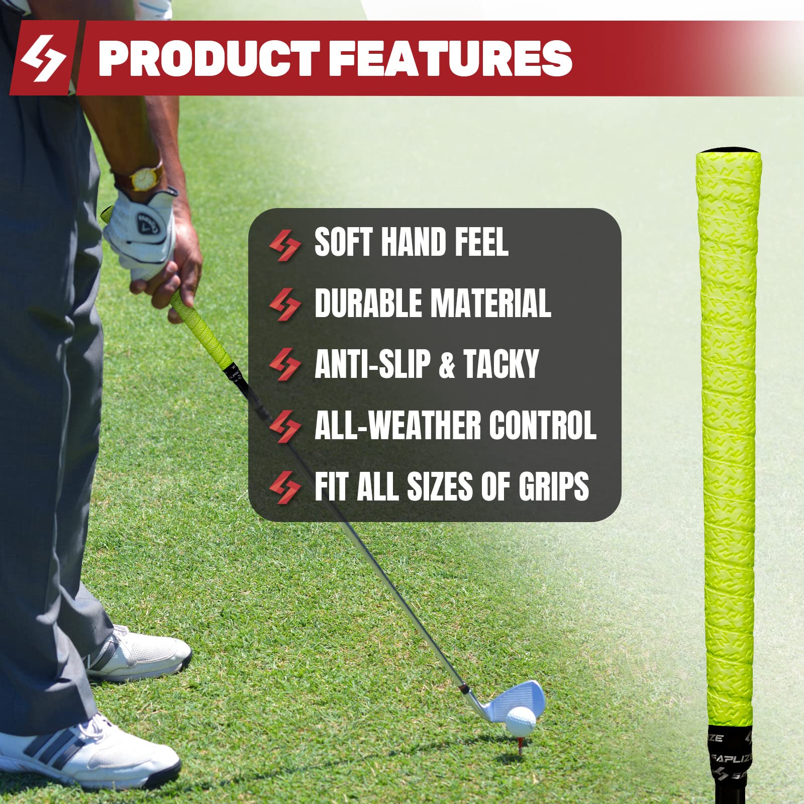 Snapklik.com : Golf Grip DIY Wrapping Tapes, 15-Pack Tacky PU Overgrip ...