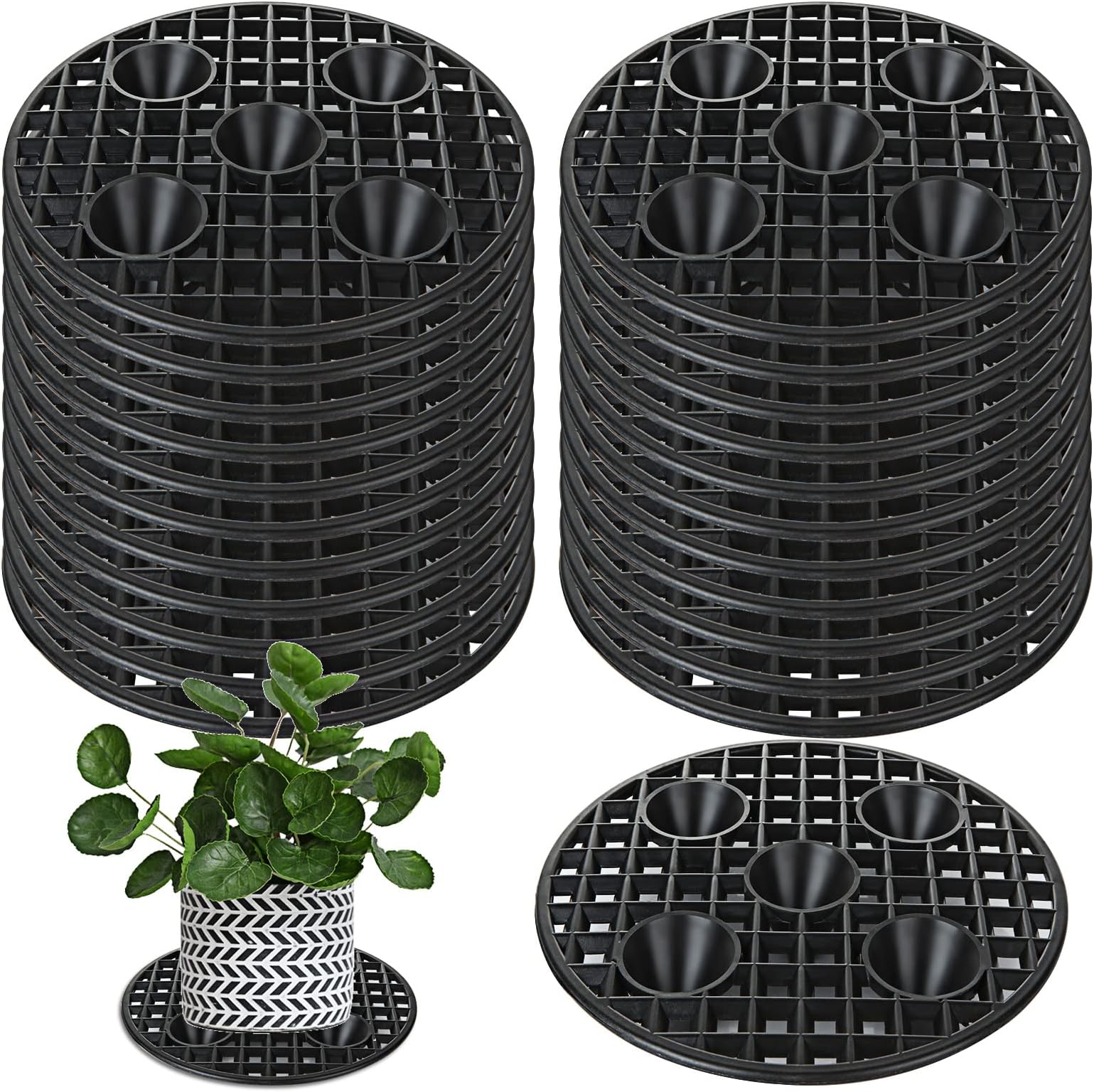 Amazon.com: JiaUfmi 6 Pcs Plant Level Pot Elevator, Heavy Duty Plant ...