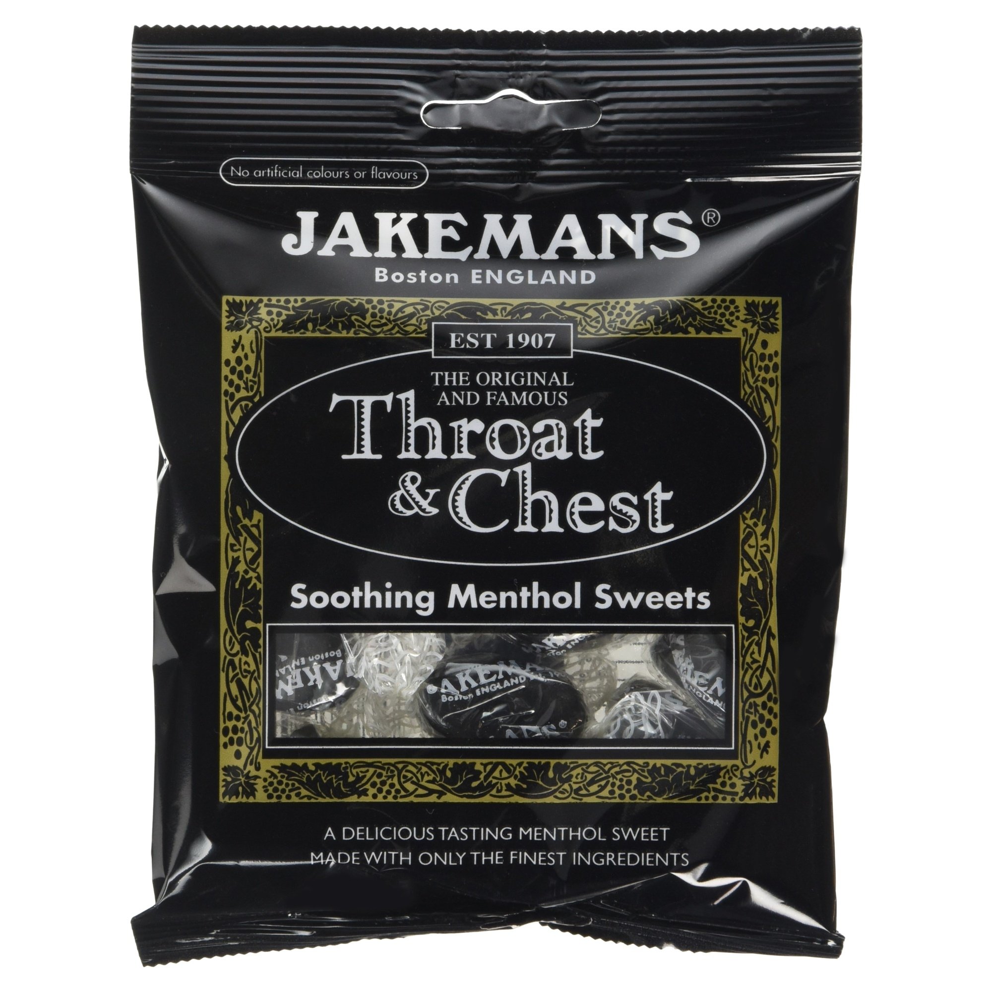 Jakemans Throat & Chest Soothing Menthol Sweets, 100g : Amazon.co.uk ...