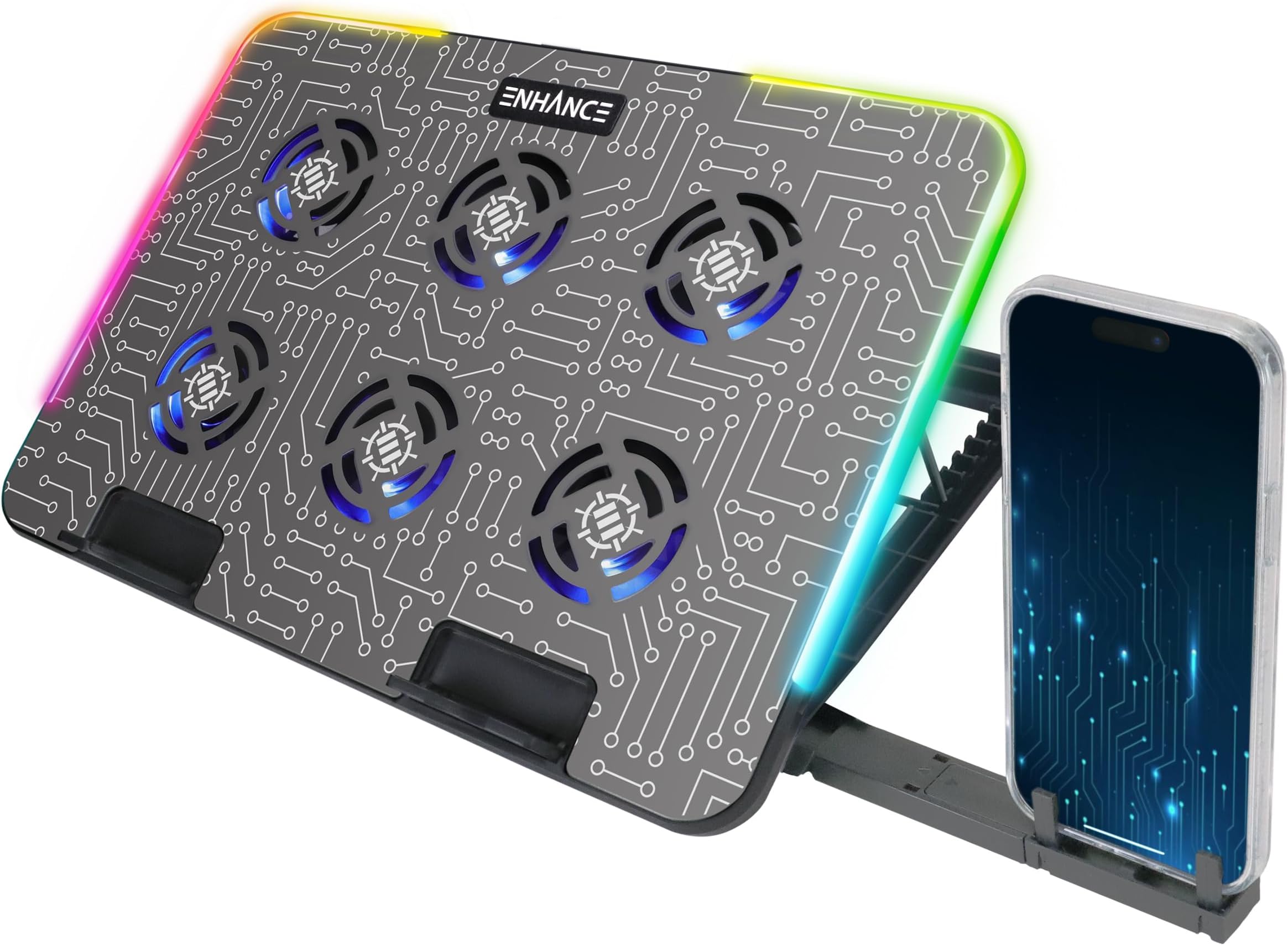 Amazon.com: ENHANCE Gaming Voltaic 2 Laptop Cooling Stand - Laptop ...