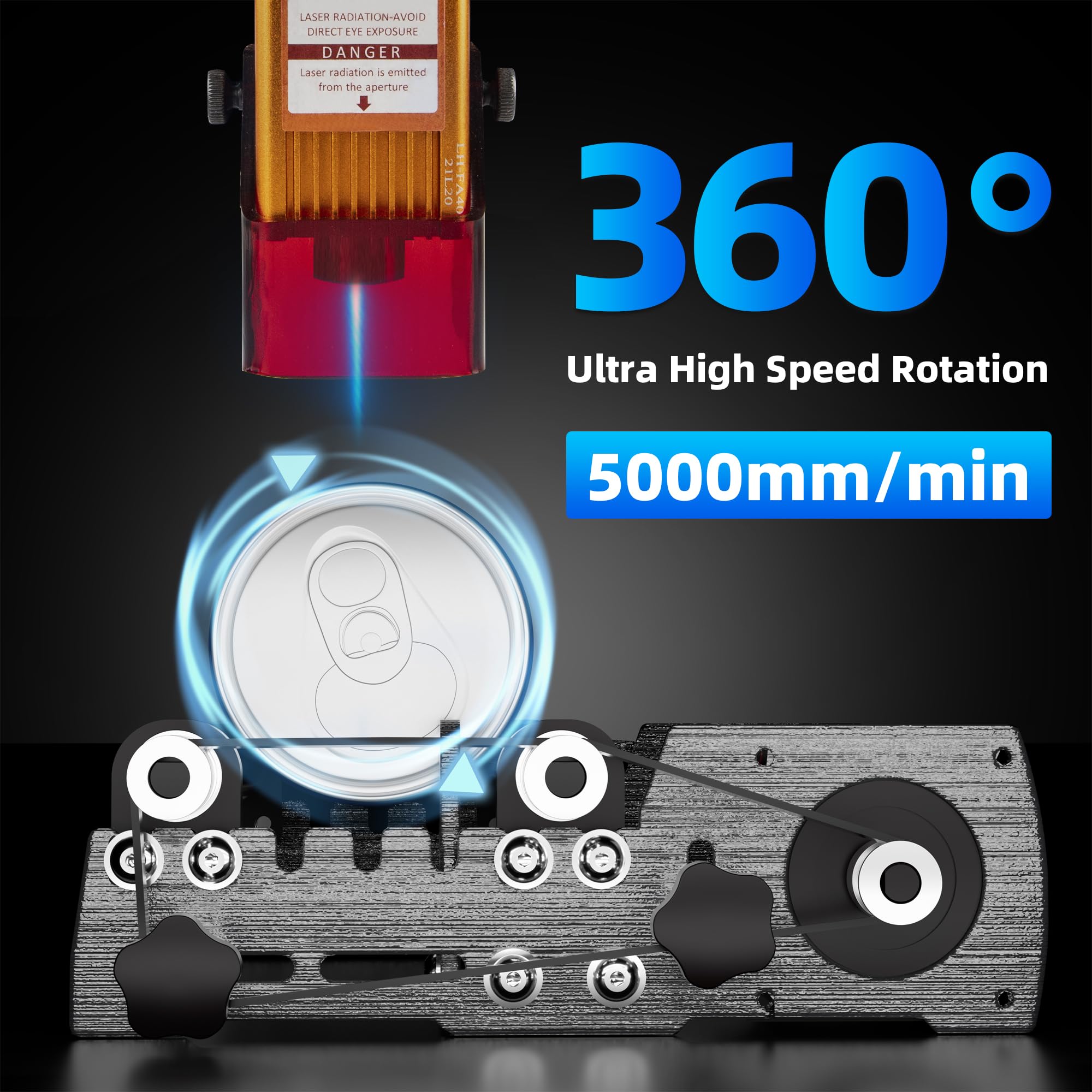 Snapklik.com : FoxAlien R57-41 Y-axis Rotary Roller Engraving Module ...