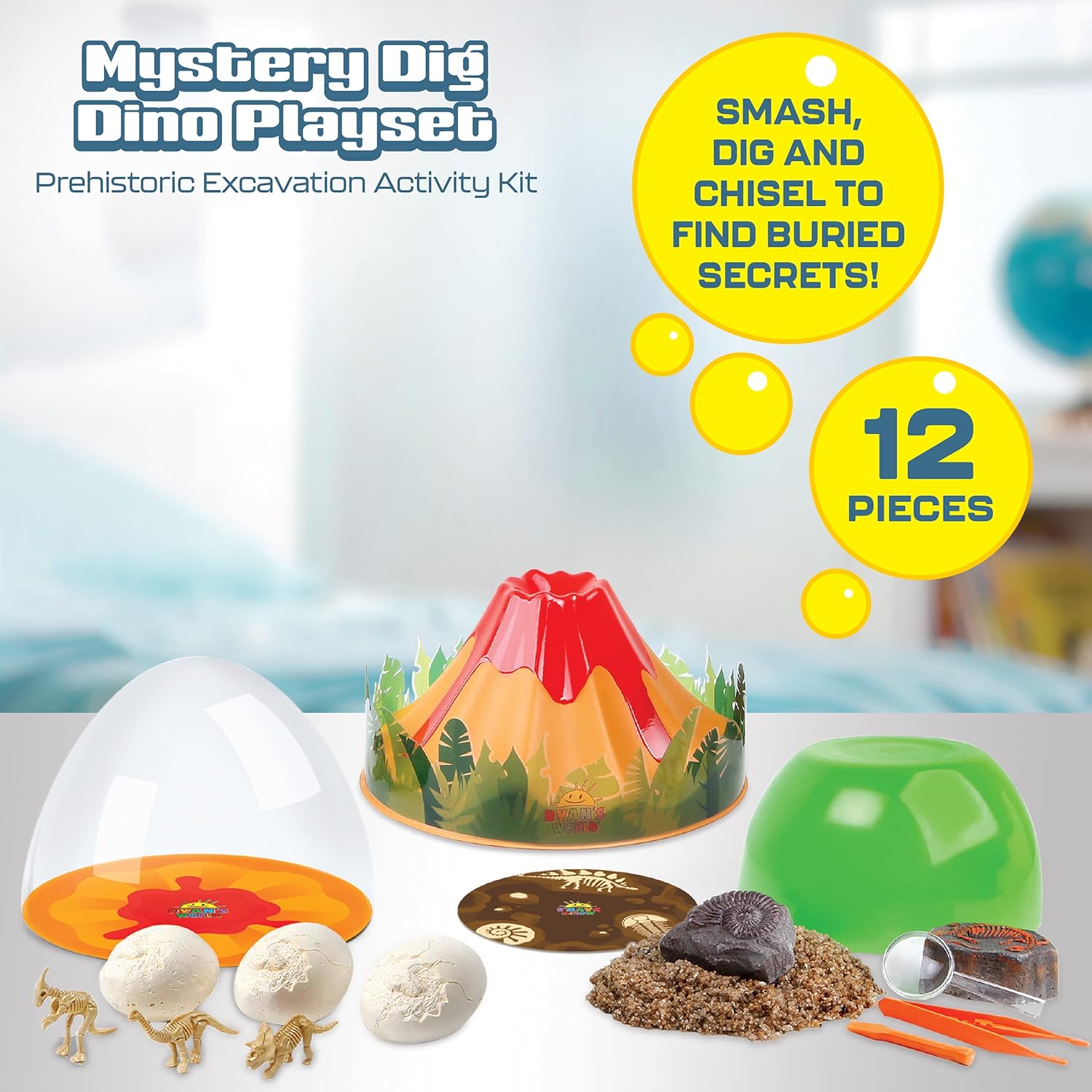 Buy Ryan’S World Surprise Unboxing Dino Playset, Genuine Fossil ...