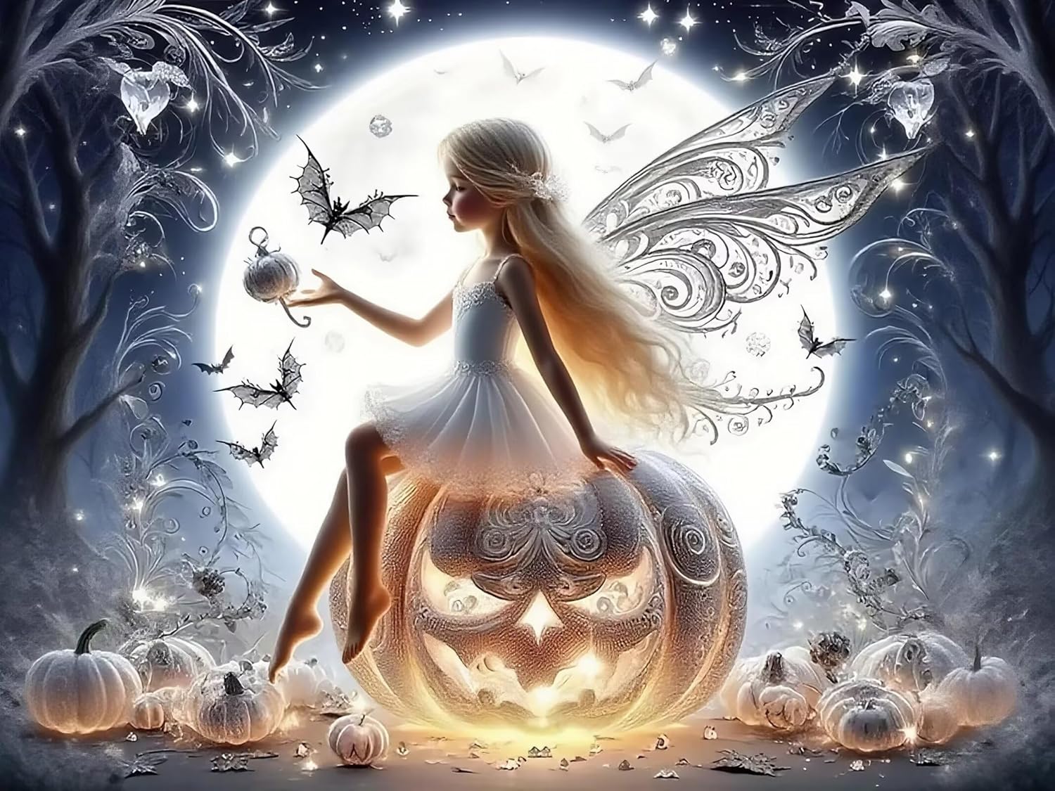 Amazon.com: UOAIUDT Pumpkin Elf Bat Diamond Painting Kits for Adults ...