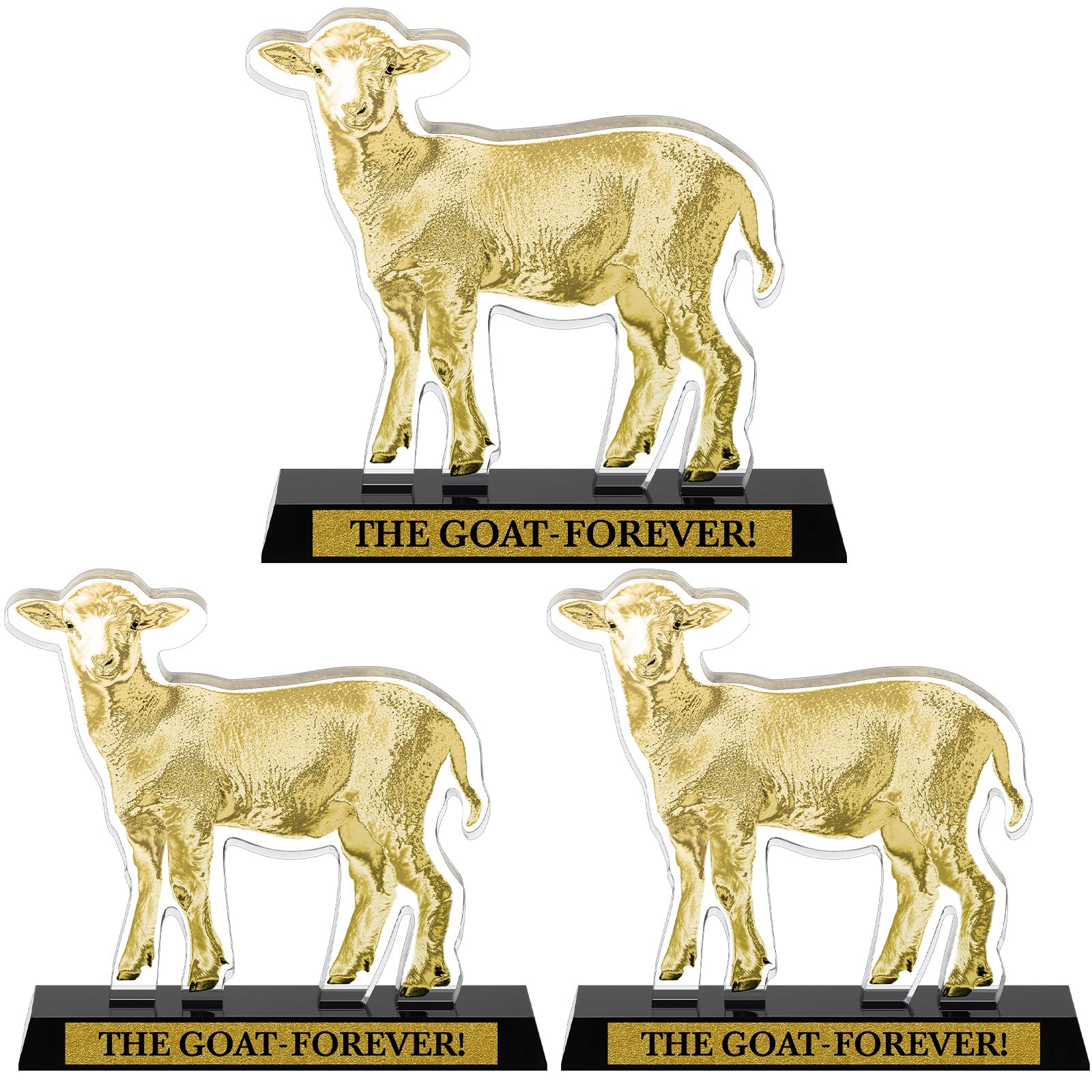 Amazon.com : Misdary 3 Pcs Goat Trophy Award 5.3" Funny Goat Award ...