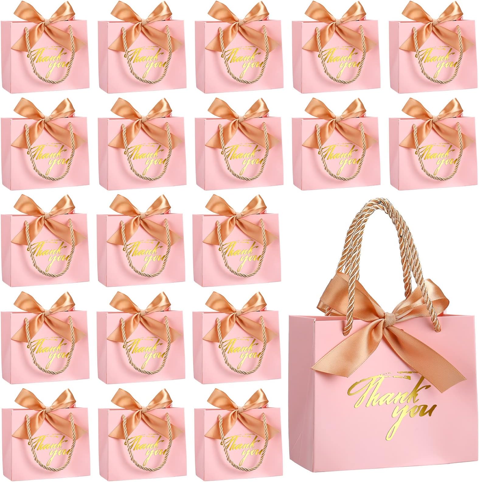 Amazon.com: Honoson 60 Pcs Mini Gift Bag with Handle 4 x 2.75 x 4.5 ...