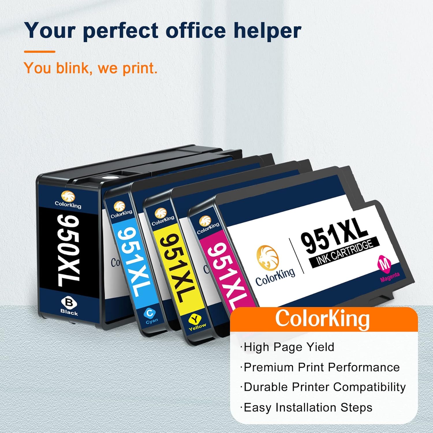 ColorKing Compatible 950 951XL Ink Cartridges Replacement for HP 950XL ...