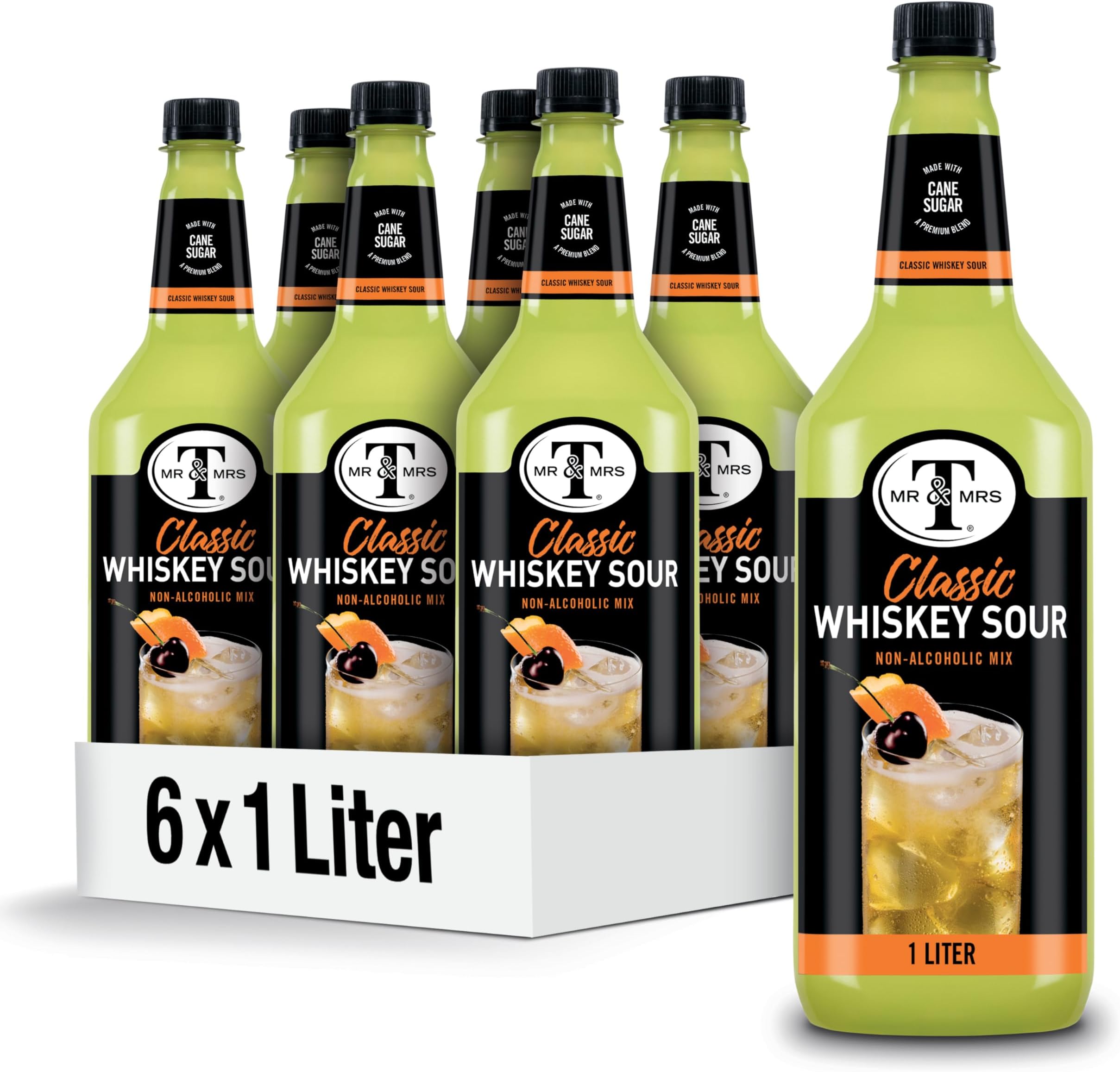 Amazon.com : Mr & Mrs T Margarita Mix, 1.75 L bottle (Pack of 6), Tangy ...